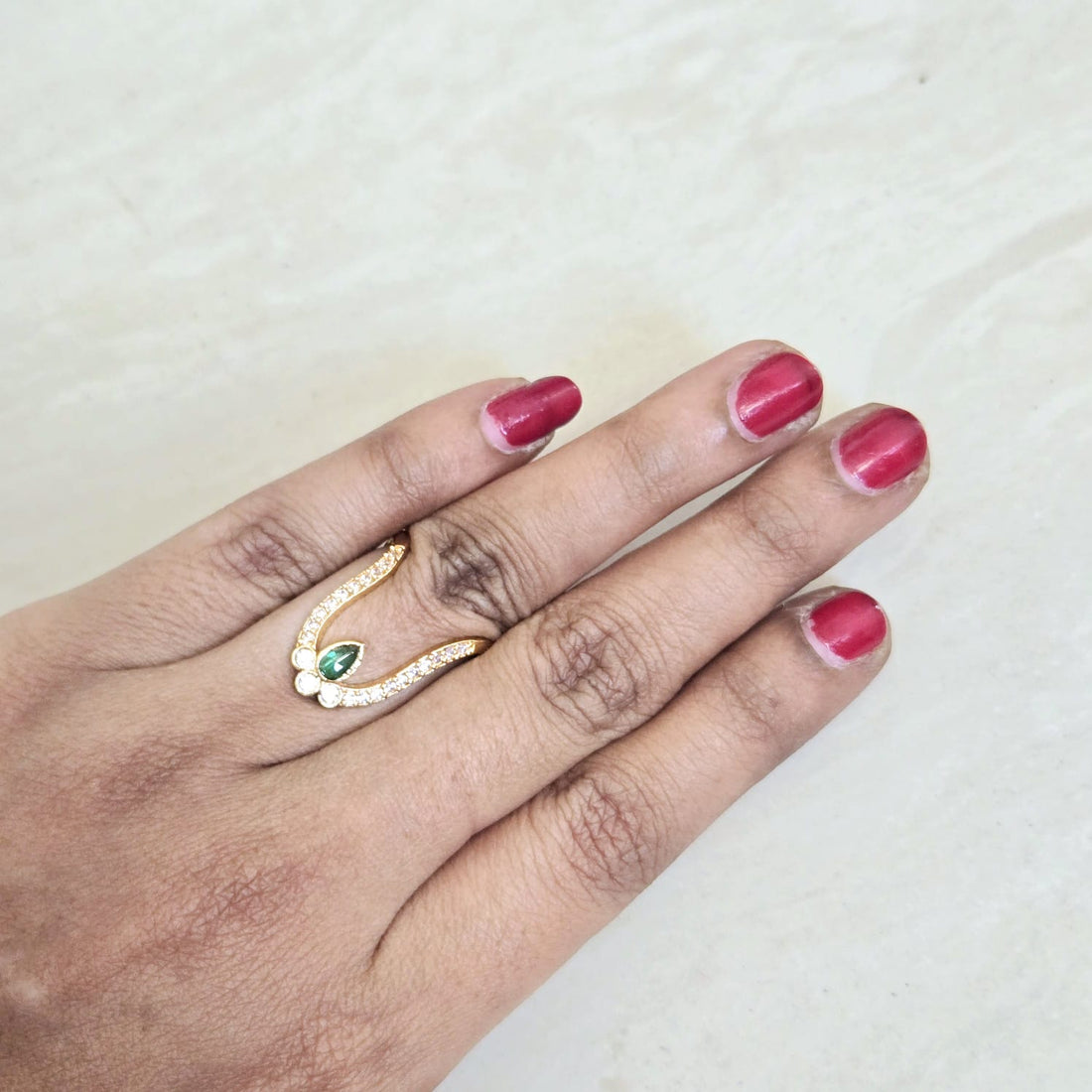 Green vanki ring – RamyaNagendra Imitations