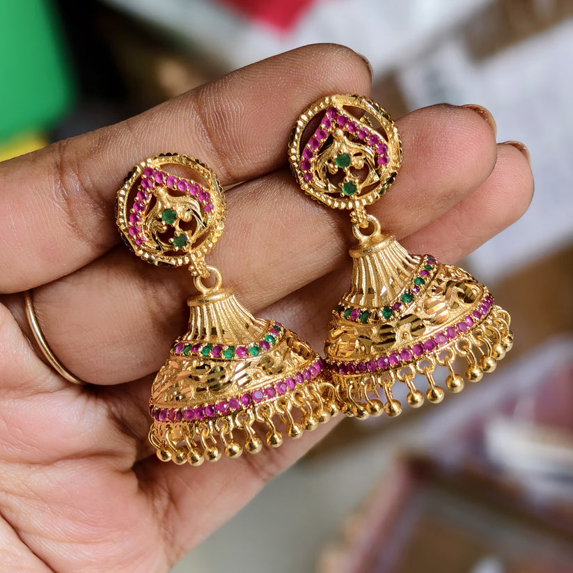 Butta earrings(micro gold plated) – RamyaNagendra Imitations