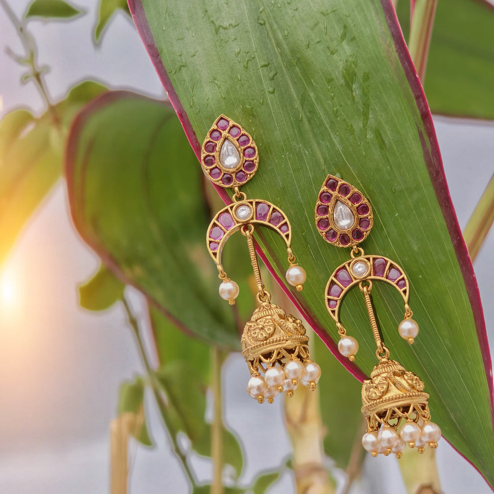 Earrings(kempu) – RamyaNagendra Imitations
